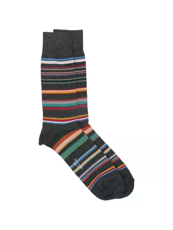 Paul Smith Martin Striped Socks - Grey