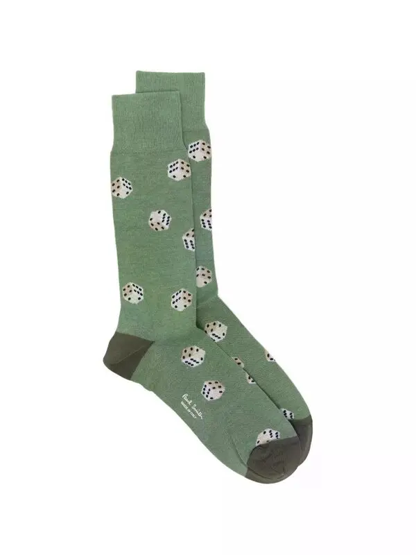 Paul Smith Dice-pattern Socks - Green