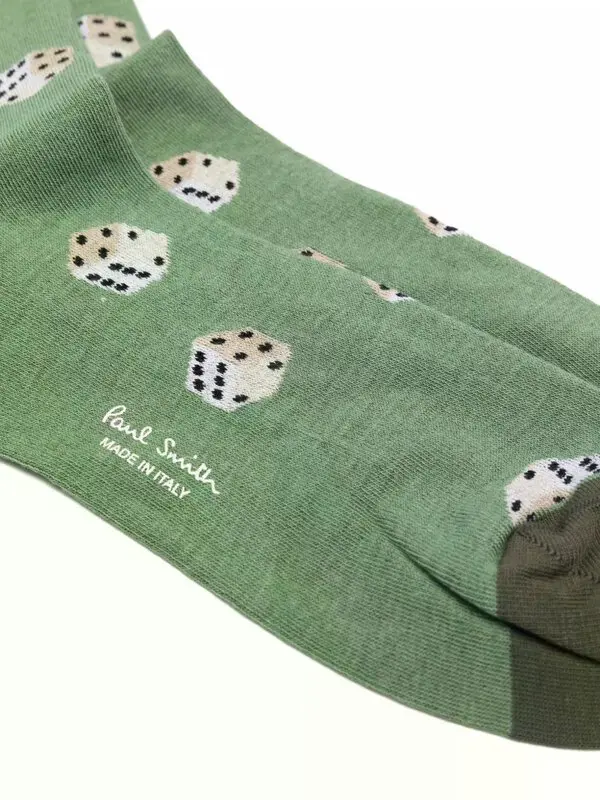 Paul Smith Dice Pattern Socks - Green