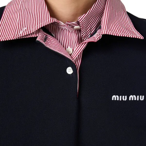 Miu Miu Cotton Piqué Polo Shirt