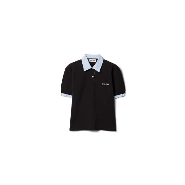 Miu Miu Cotton Piqué Polo Shirt