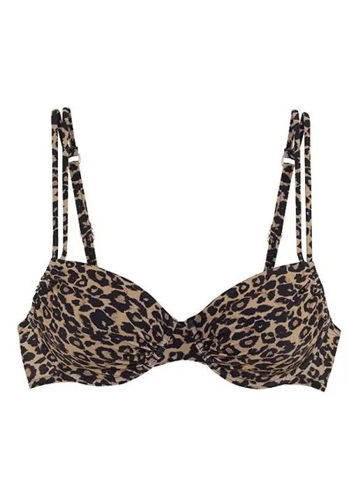 LASCANA Leopard Print Underwire Bikini Top