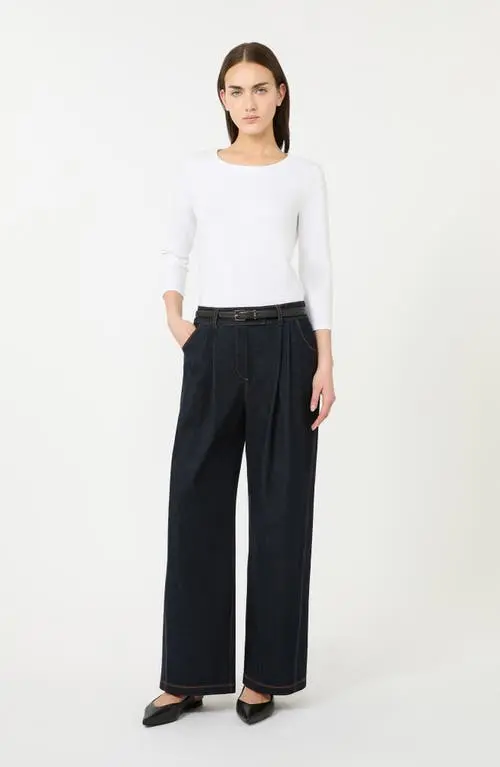 MM BY MAX MARA Obliqua Stretch Cotton Top