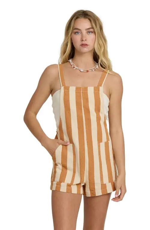 BILLABONG Beach Crush Stripe Short Overalls