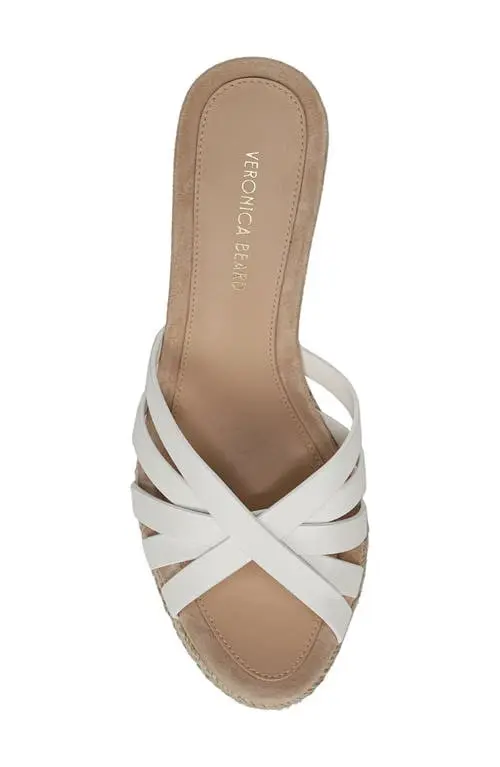 Veronica Beard Phylina Wedge Sandal - Coconut