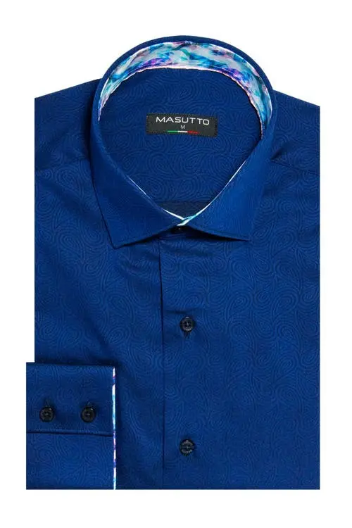 MASUTTO York Jacquard Button-up Long Sleeve Shirt