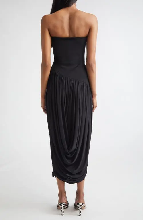 FERRAGAMO Bustier Jersey Gown - Nero