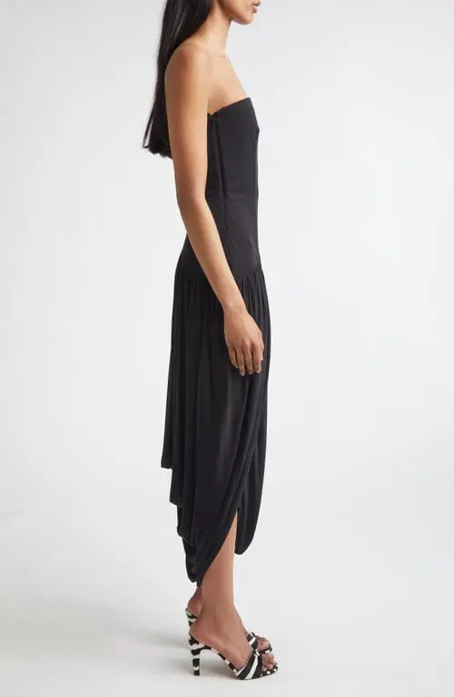 FERRAGAMO Bustier Jersey Gown - Nero