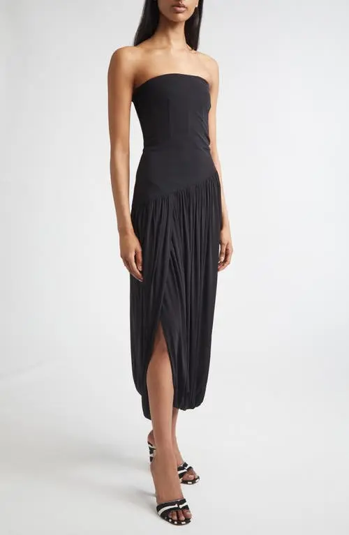 FERRAGAMO Bustier Jersey Gown - Nero