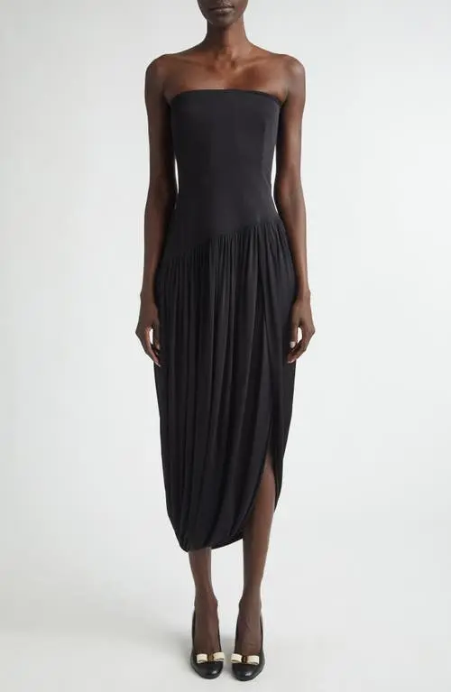 FERRAGAMO Bustier Jersey Gown - Nero