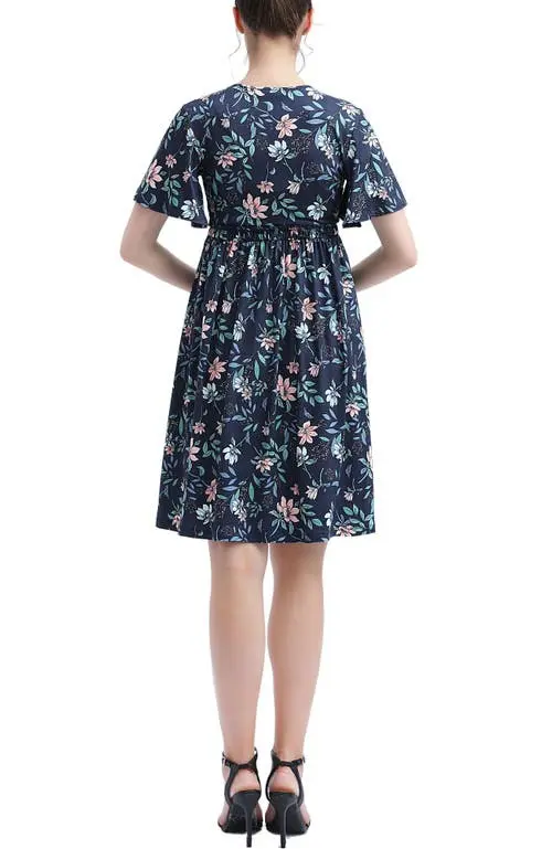 KIMI + KAI Annis Maternity Nursing Dress - Navy