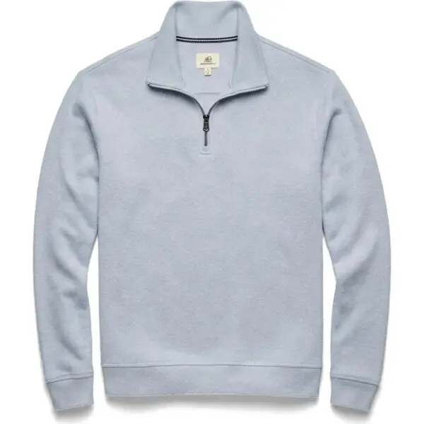 SURFSIDE SUPPLY CO. Quarter-zip Cashmist Fleece - Light Blue Heather
