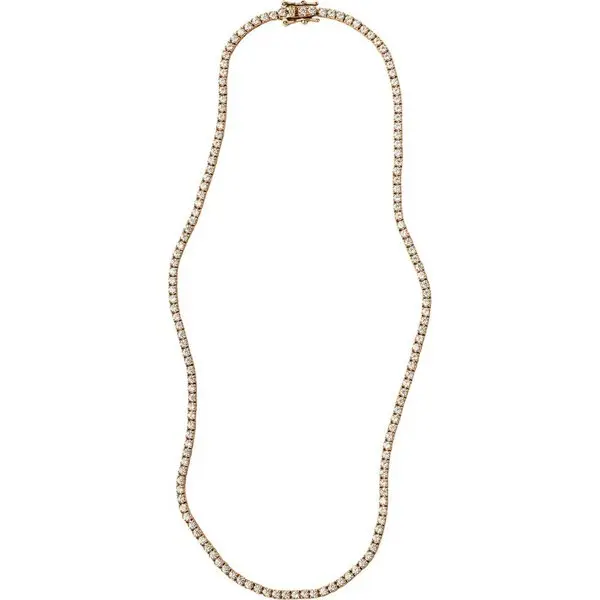 MADE BY MARY Cz Prong-set Tennis Necklace - Gold