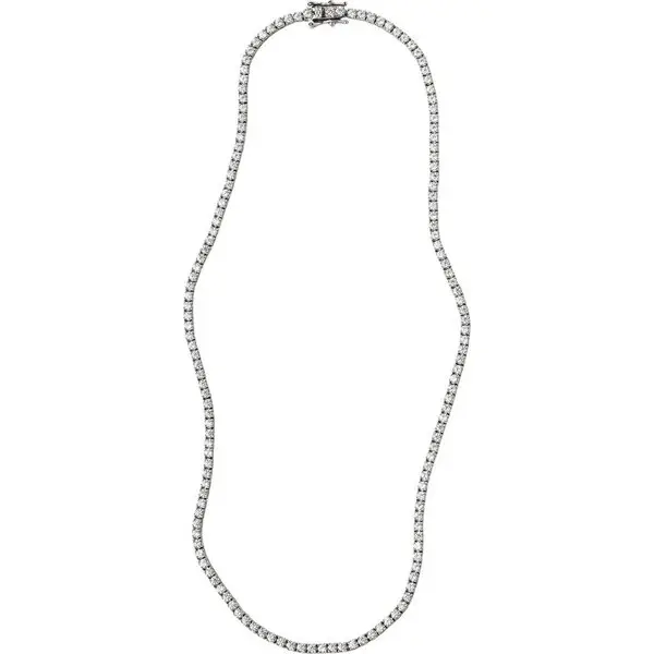MADE BY MARY Cz Prong-set Tennis Necklace - Silver