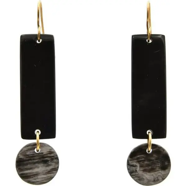 MAADILI COLLECTIVE Exclamation Point Earrings - Black
