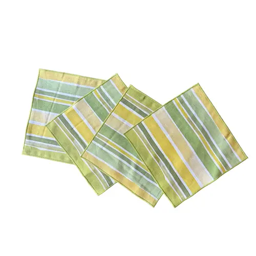 GOLDIE HOME Lagos Stripe Cocktail Napkin Set - Green