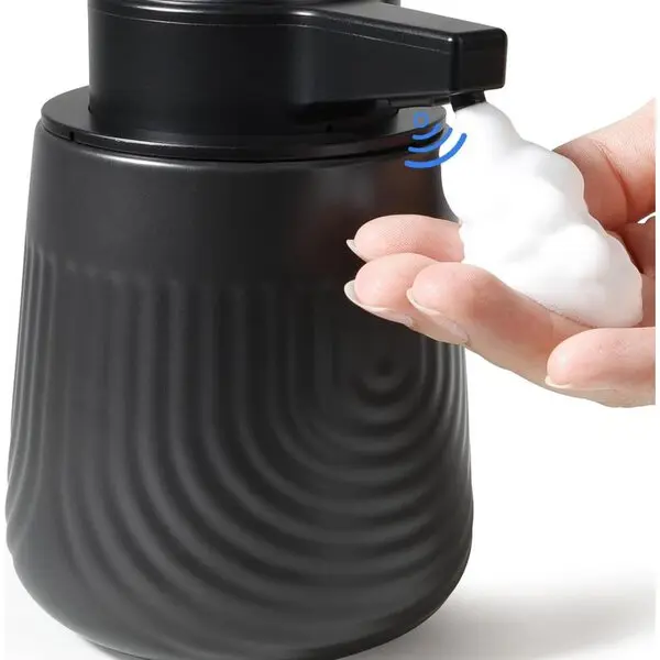 BOSILUNLIFE Softwave Automatic Foaming Soap Dispenser Recycled Eco-clay 10 Oz - Black