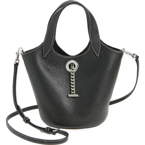 Veronica Beard Anchor Bucket Crossbody Bag - Black