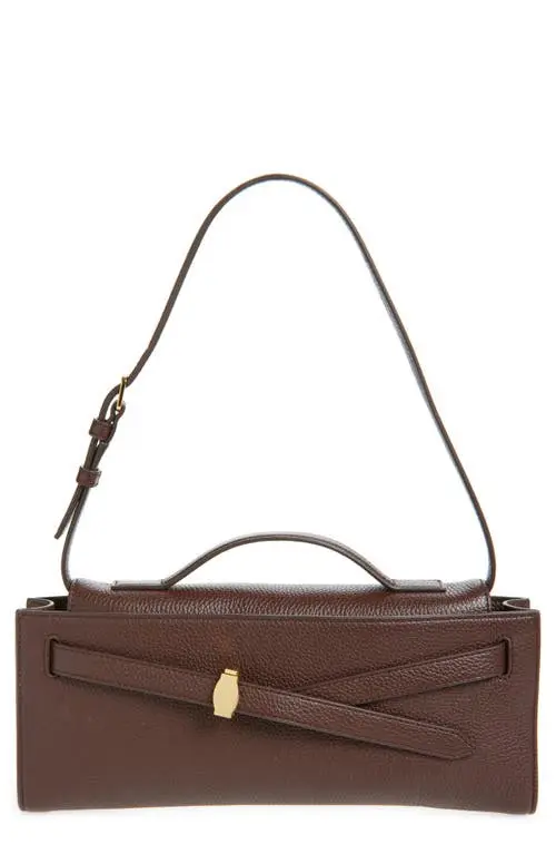 Veronica Beard Dash Leather Clutch - Dark Raisin