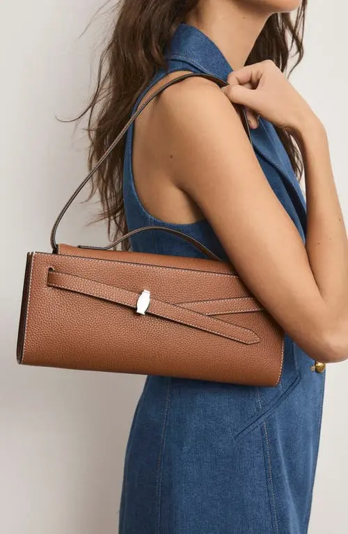 Veronica Beard Dash Leather Clutch