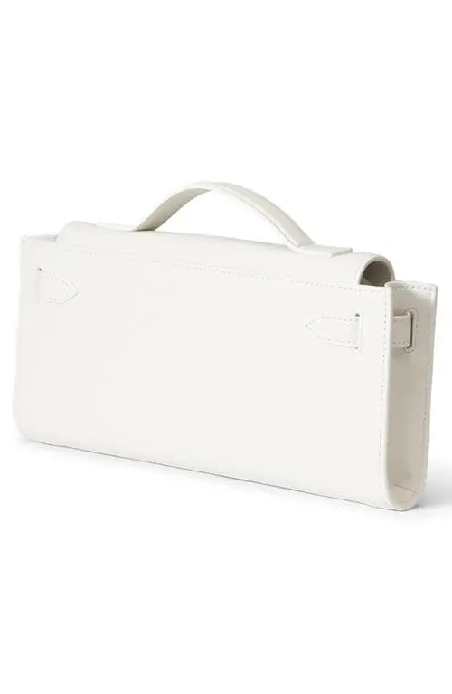 Veronica Beard Dash Leather Clutch - Off White