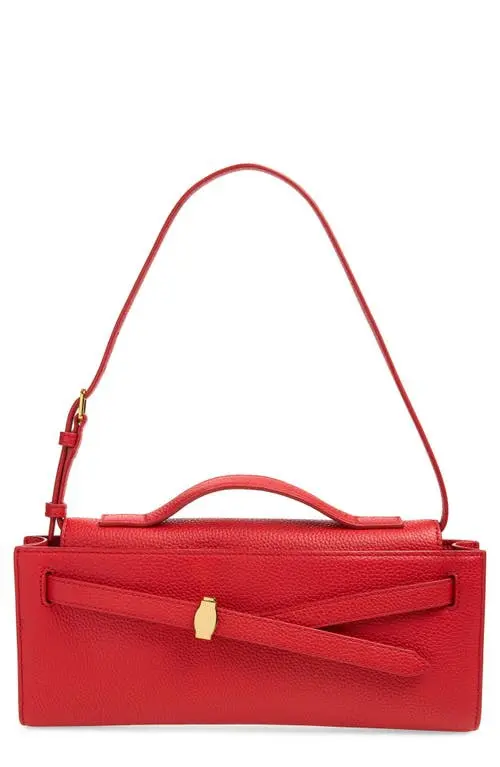 Veronica Beard Dash Leather Clutch - Red