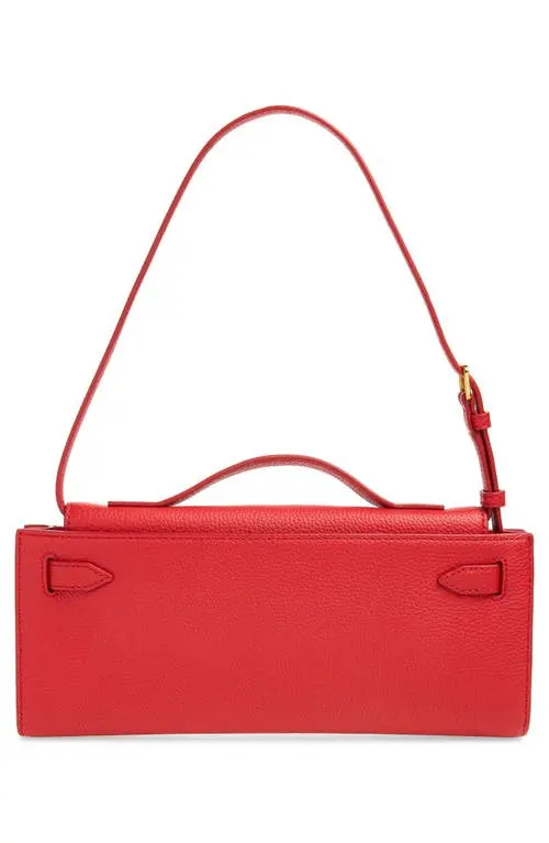 Veronica Beard Dash Leather Clutch - Red