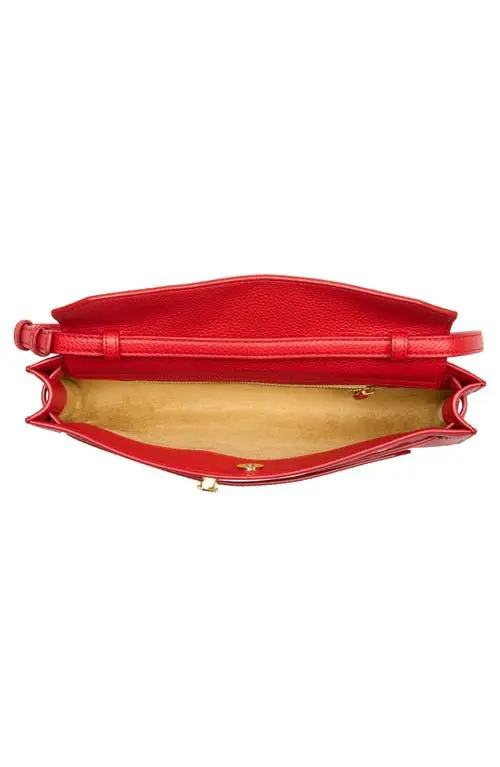 Veronica Beard Dash Leather Clutch - Red