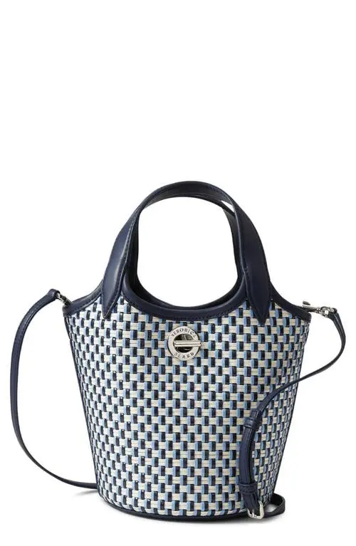 Veronica Beard Woven Bucket Crossbody Bag