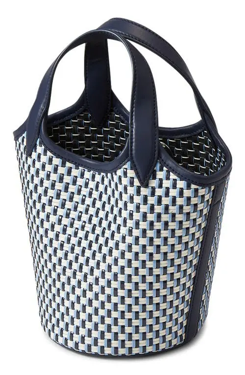 Veronica Beard Woven Bucket Crossbody Bag
