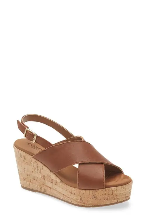 Cordani Dovi Slingback Platform Wedge Sandals
