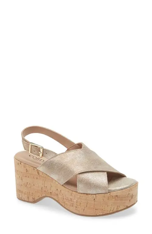 Cordani Jovi Slingback Platform Sandal - Granito Corda