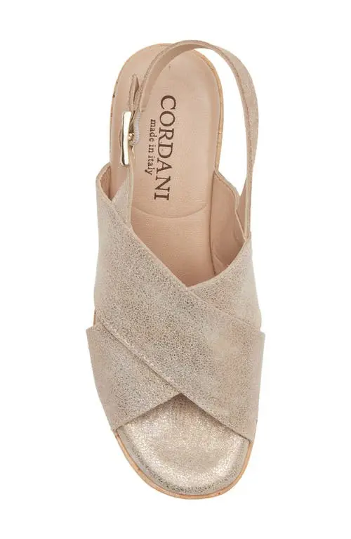 Cordani Jovi Slingback Platform Sandal - Granito Corda