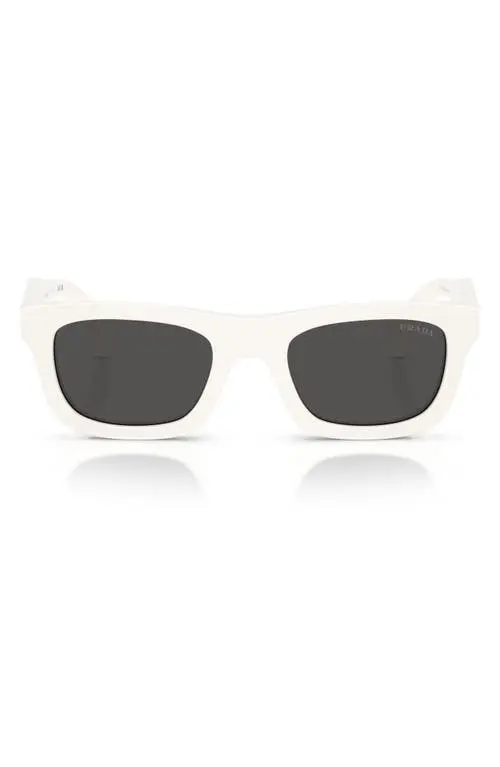 Prada 50mm Pillow Sunglasses - Talc/dark Grey