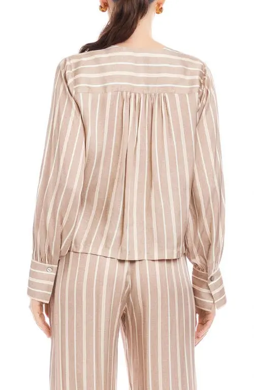 Fifteen Twenty Striped Tie-front Shirt