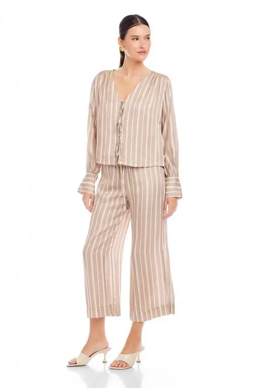 Fifteen Twenty Striped Tie-front Shirt