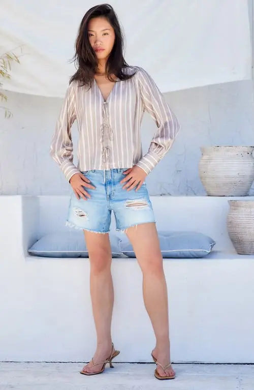 Fifteen Twenty Striped Tie-front Shirt