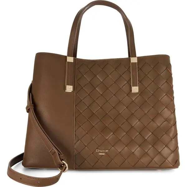 Dune London Leather Tote Bag - Brown
