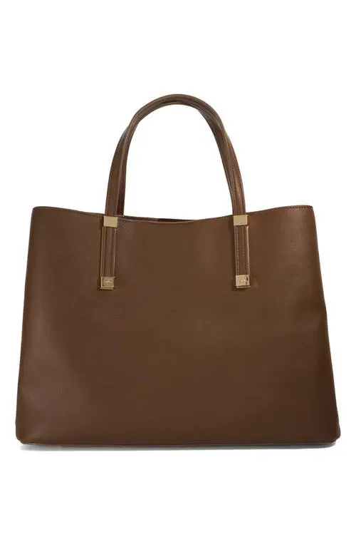 Dune London Leather Tote Bag - Brown