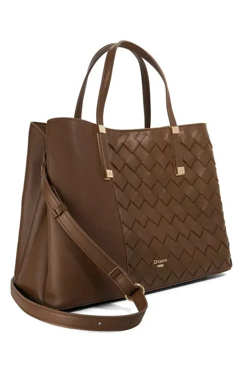 Dune London Leather Tote Bag - Brown