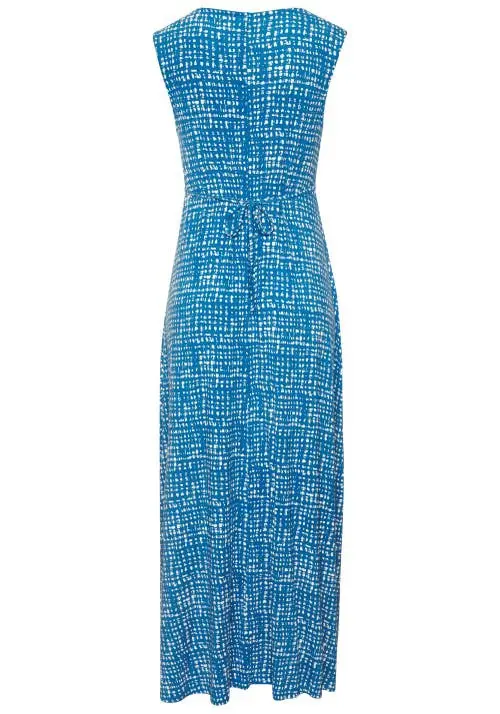 LASCANA Printed V-neck Sleeveless Maxi Dress