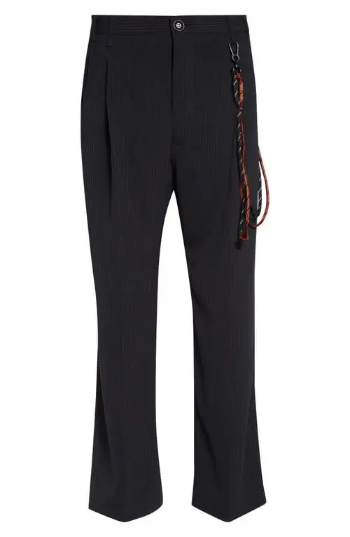 SONG FOR THE MUTE Pleated Loose Fit Striped Pants