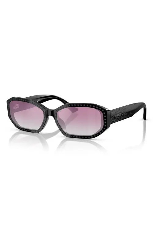 JIMMY CHOO 56mm Oval Sunglasses