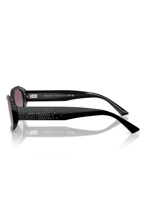 JIMMY CHOO 56mm Oval Sunglasses