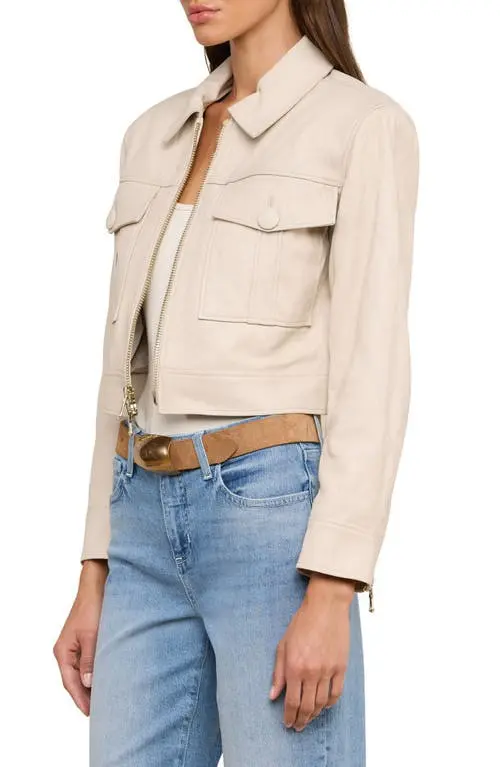 L'Agence Micah Quilted Leather Crop Jacket