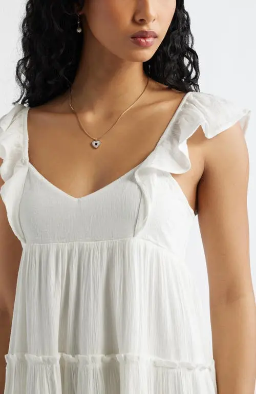 Bp. Flutter Sleeve Mini Sundress - Ivory