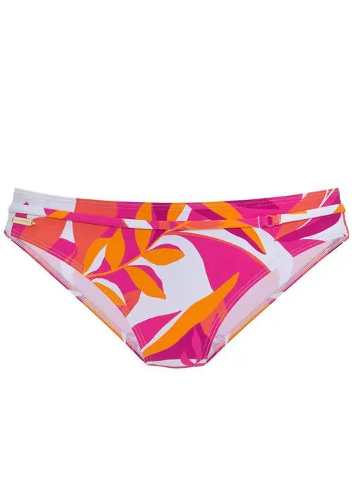 LASCANA Printed Bikini Bottom - Pink Orange