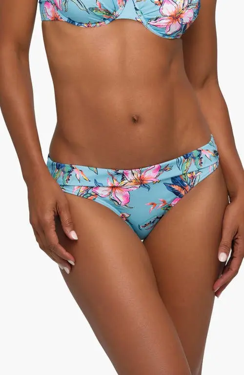 LASCANA Fold Over Bikini Bottom - Light Blue Printed