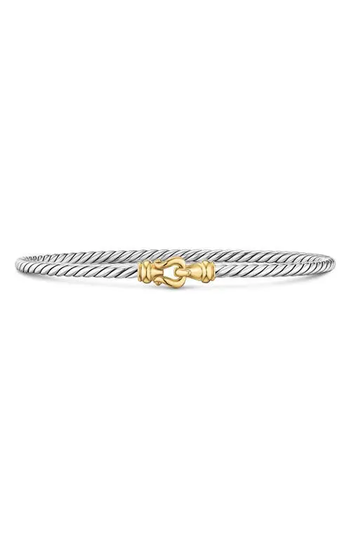 David Yurman Micro Cable Flex Buckle Bracelet - Silver