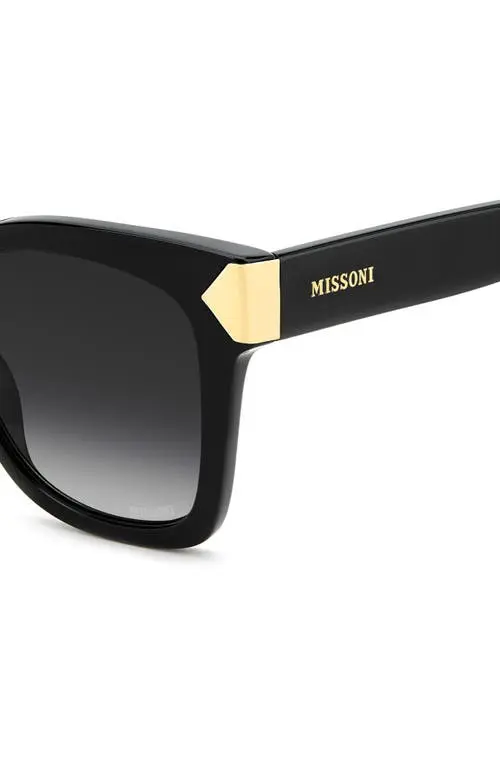 Missoni 52mm Square Sunglasses - Black/dark Grey Sf